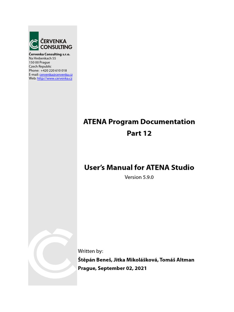 ATENA Studio User Manual v5.9.0 | PDF | Computer Program | Programming