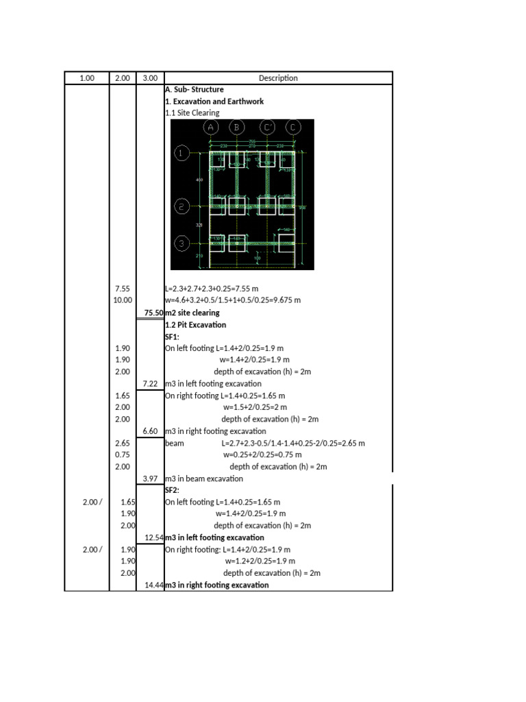 A. Sub-Structure 1. Excavation and Earthwork | PDF | Stairs | Building ...