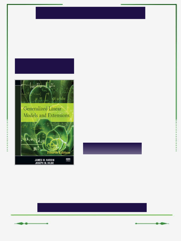 Generalized Linear Models and Extensions 4th Edition James W. Hardin ...