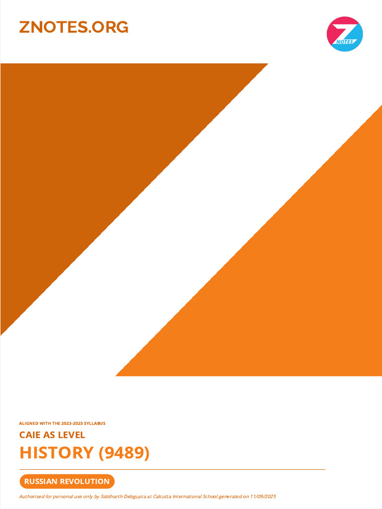 Test Revision History | PDF | Vladimir Lenin | Bolsheviks