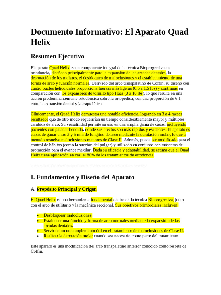 Quad Helix: Expansión Dental Efectiva | PDF | Ortodoncia