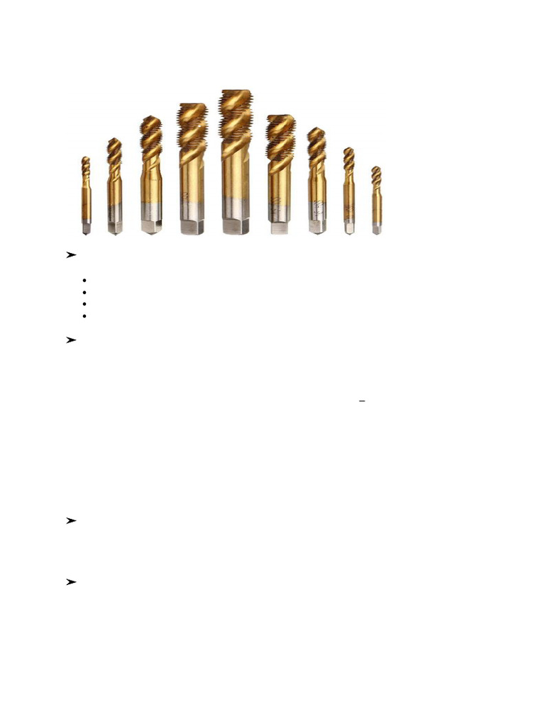 Tapping Tools: Manufacturing & Types Guide | PDF | Grinding (Abrasive ...