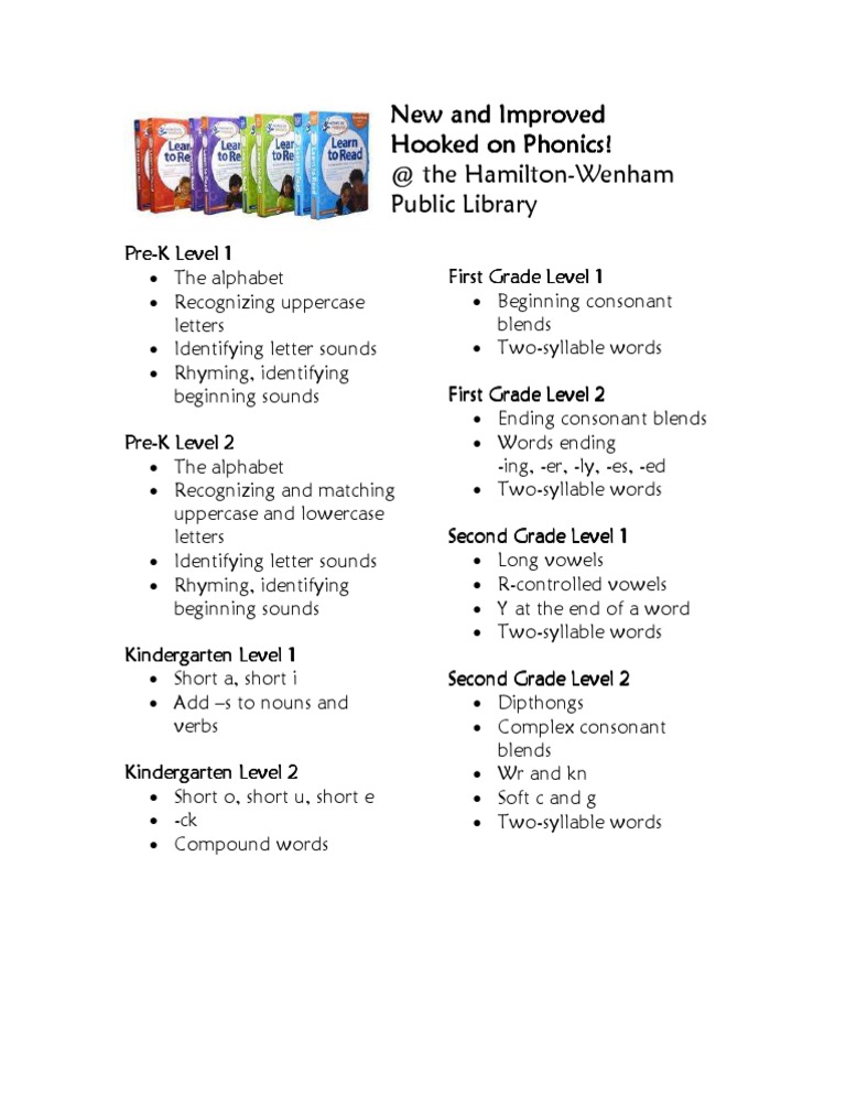 Hooked On Phonics | PDF