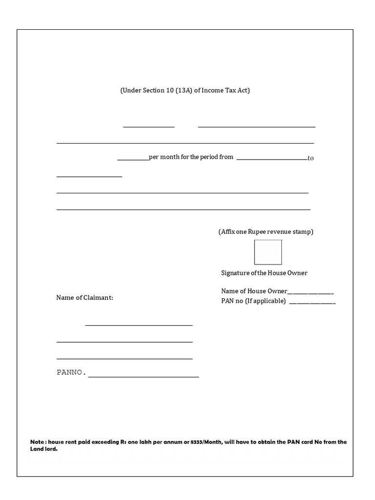 HRA Reciept | PDF