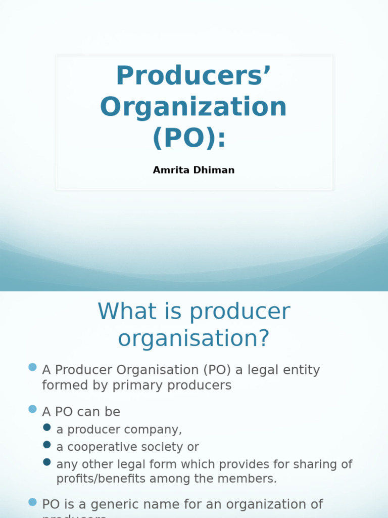 FAM - 16 - Producer OrganisationsFAM - 16 - Producer | PDF ...