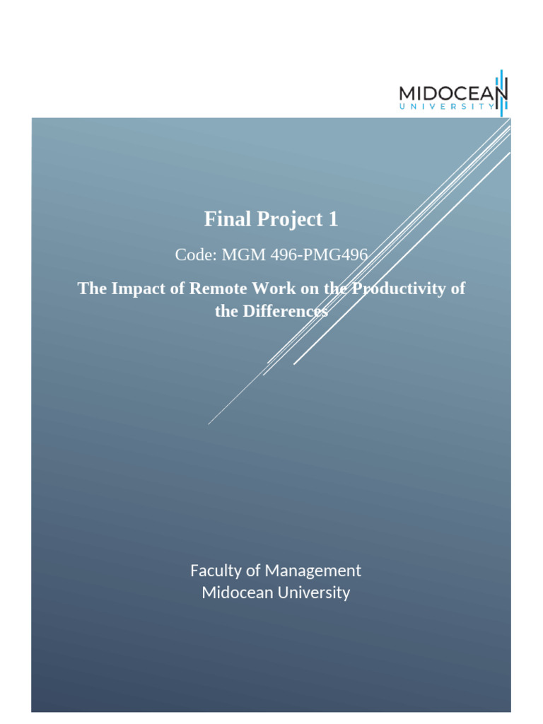 Impact of Remote Work on Productivity | PDF | Employment | Statistics