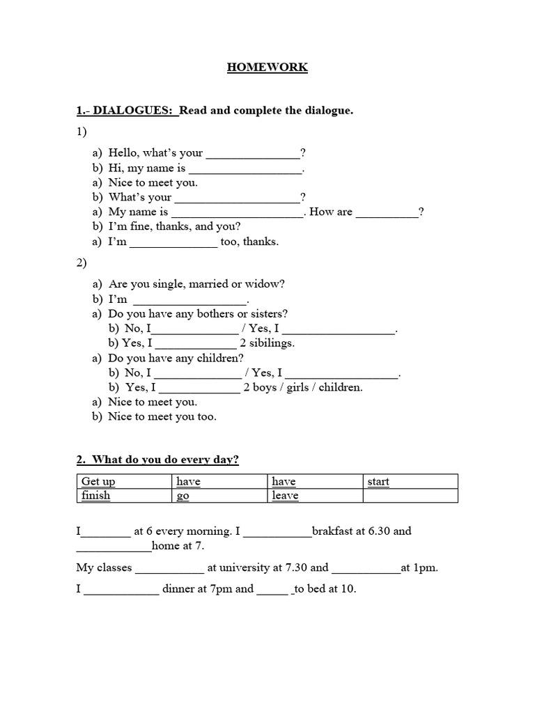 English Dialogue and Daily Routine Practice | PDF
