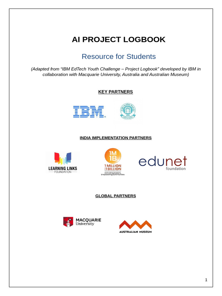 AI Project Logbook for Students | PDF | Artificial Intelligence ...