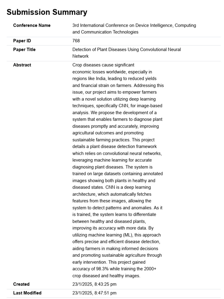 Conference Management Toolkit - Submission Summary | PDF | Machine ...