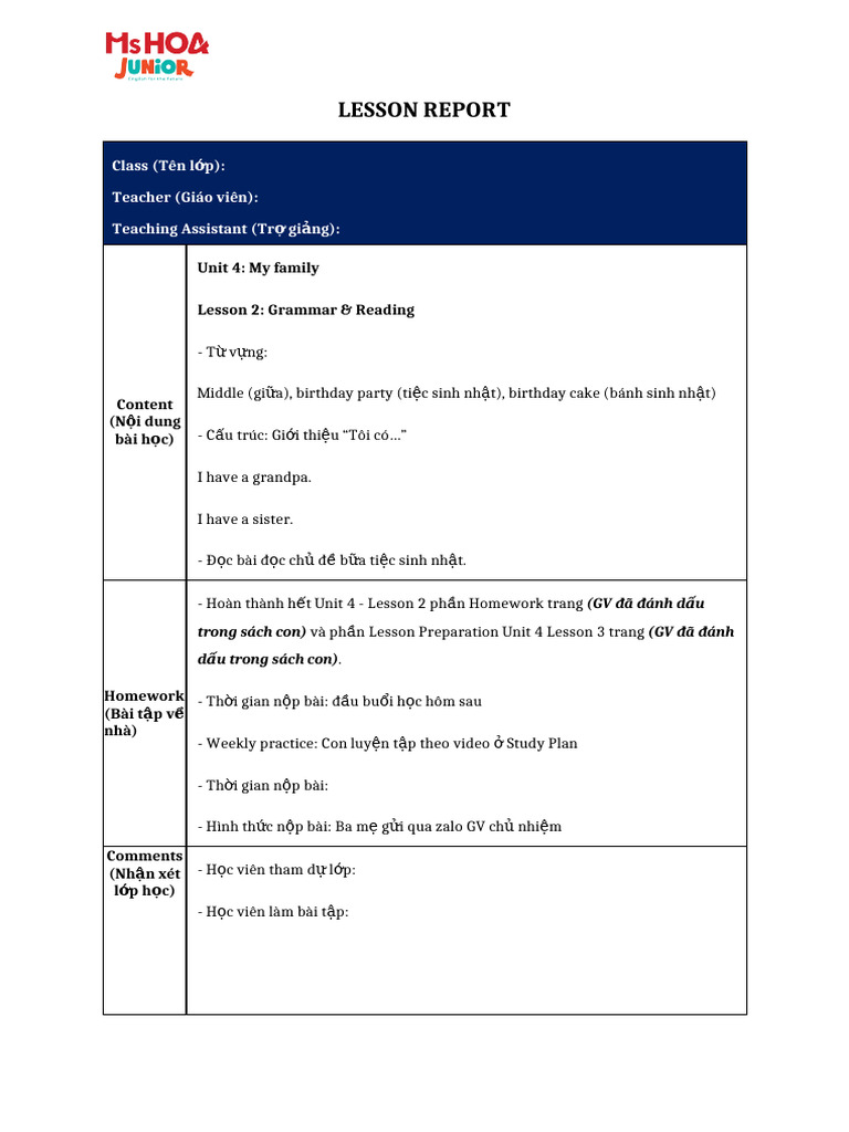 Lesson Report - U4 - l2 - Explorer 1 | PDF