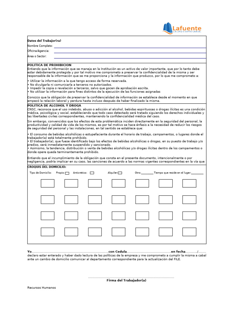 Formulario de Compromiso | PDF