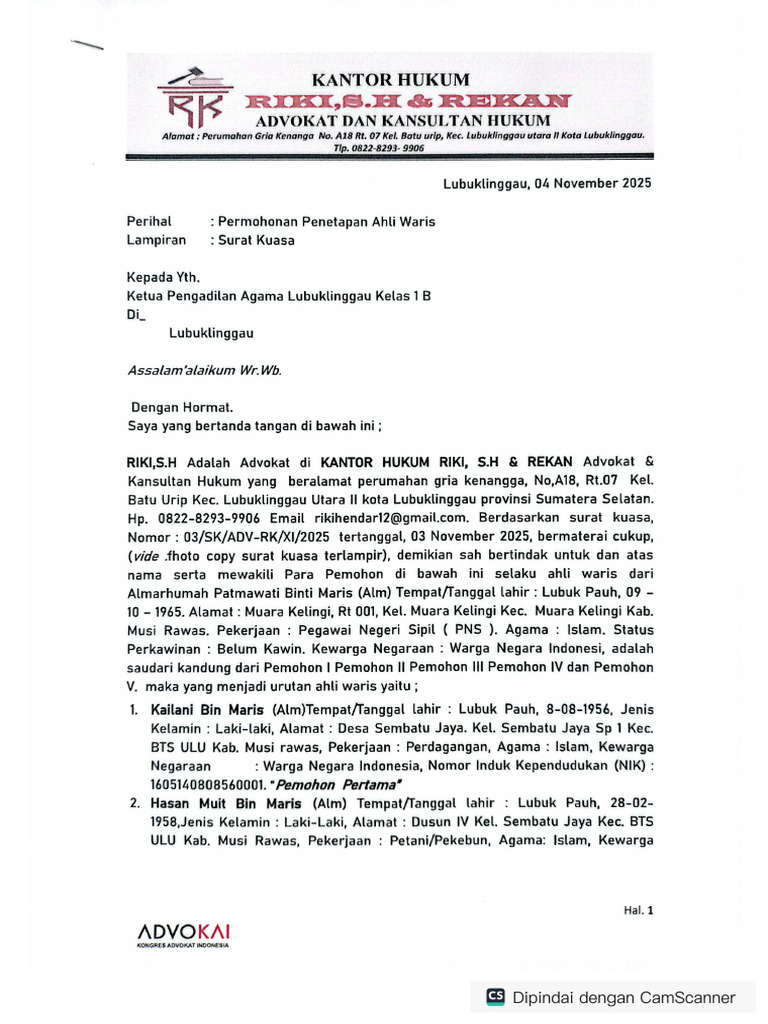 Permohonan para Pemohon | PDF