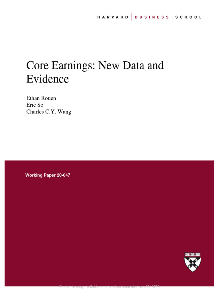 Core Earnings: New Insights and Data | PDF | Income Statement ...