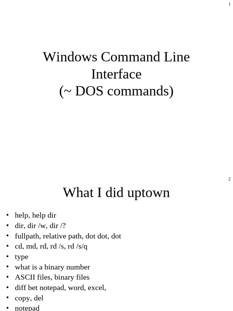 Tutorial 01 Ws Command (2) | PDF | Computer File | Command Line Interface