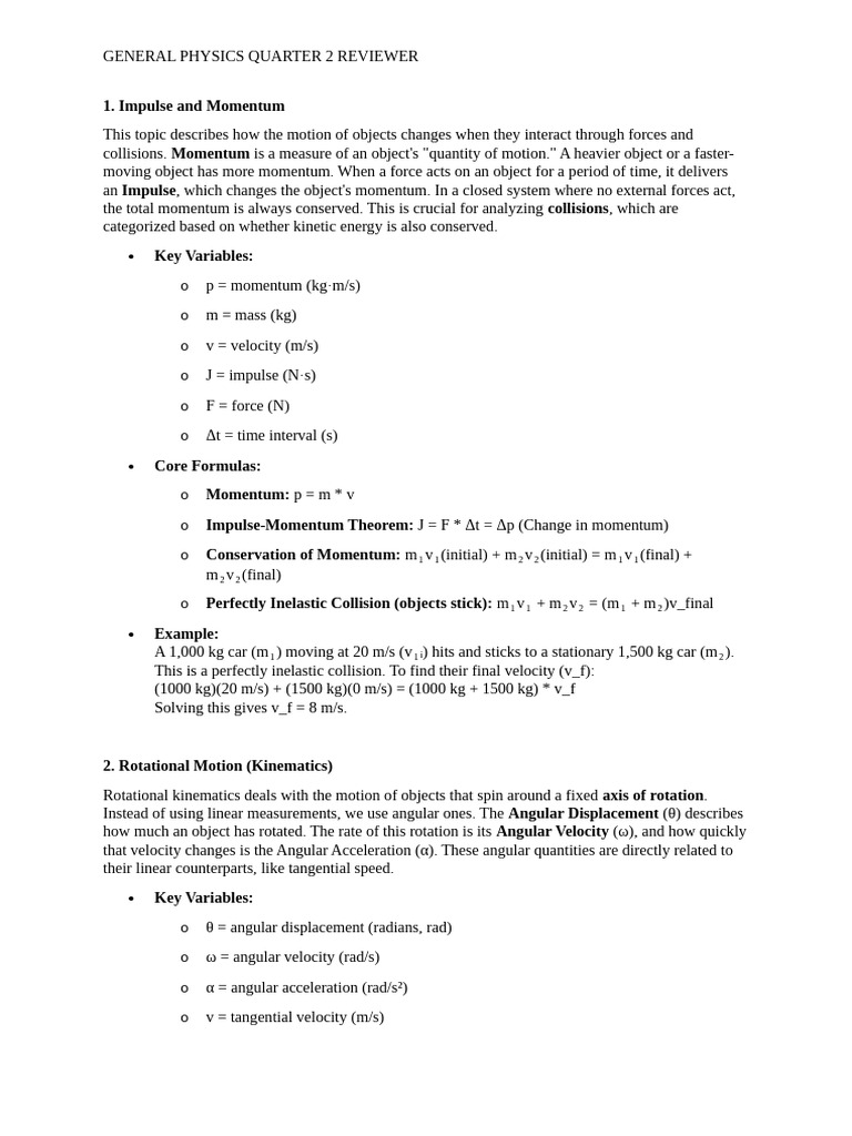 Physics Quarter 2 Review Guide | PDF | Buoyancy | Waves