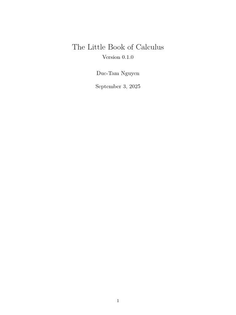 Little Book of Calculus | PDF | Tangent | Integral