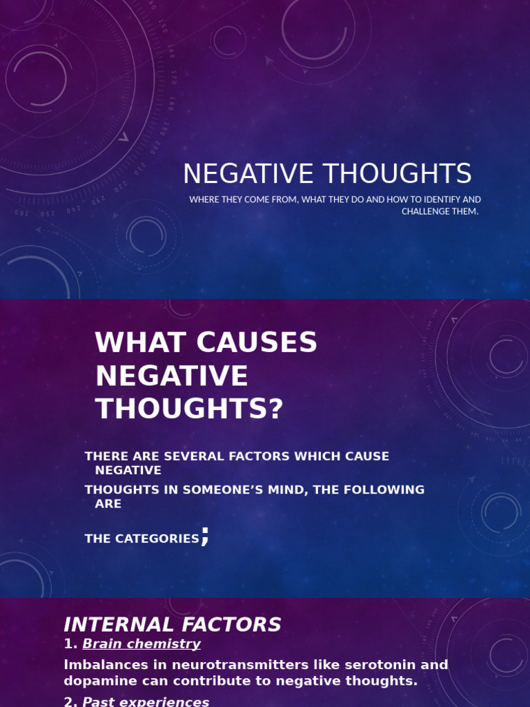 Understanding and Challenging Negative Thoughts | PDF | Mental Health ...
