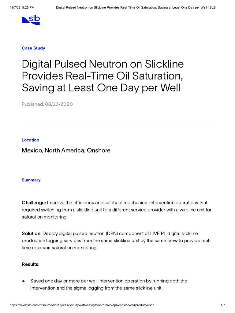 Real-Time Oil Saturation Monitoring in Mexico | PDF