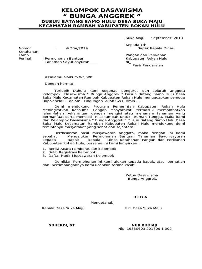 Kelompok Dasawisma Bunga Anggrek | PDF