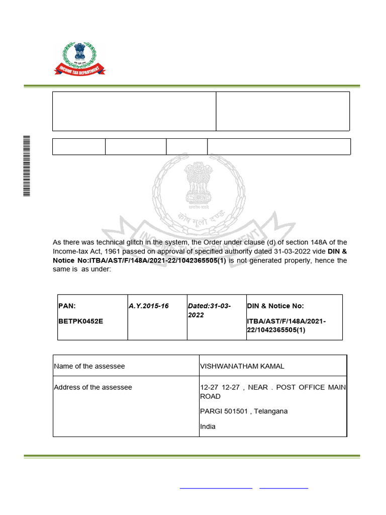 BETPK0452E - Issue Letter - 1042551659 (1) - 06042022 | PDF ...