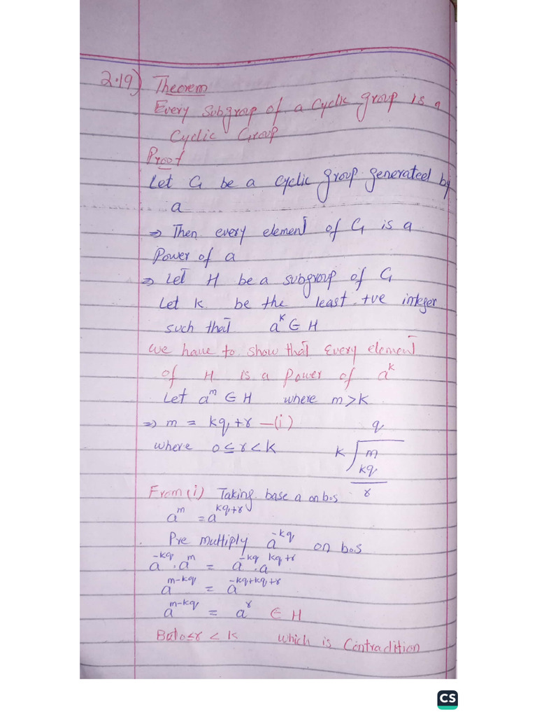 Ch2 Method (Cyclic, Coset, Langrange Theorem) | PDF