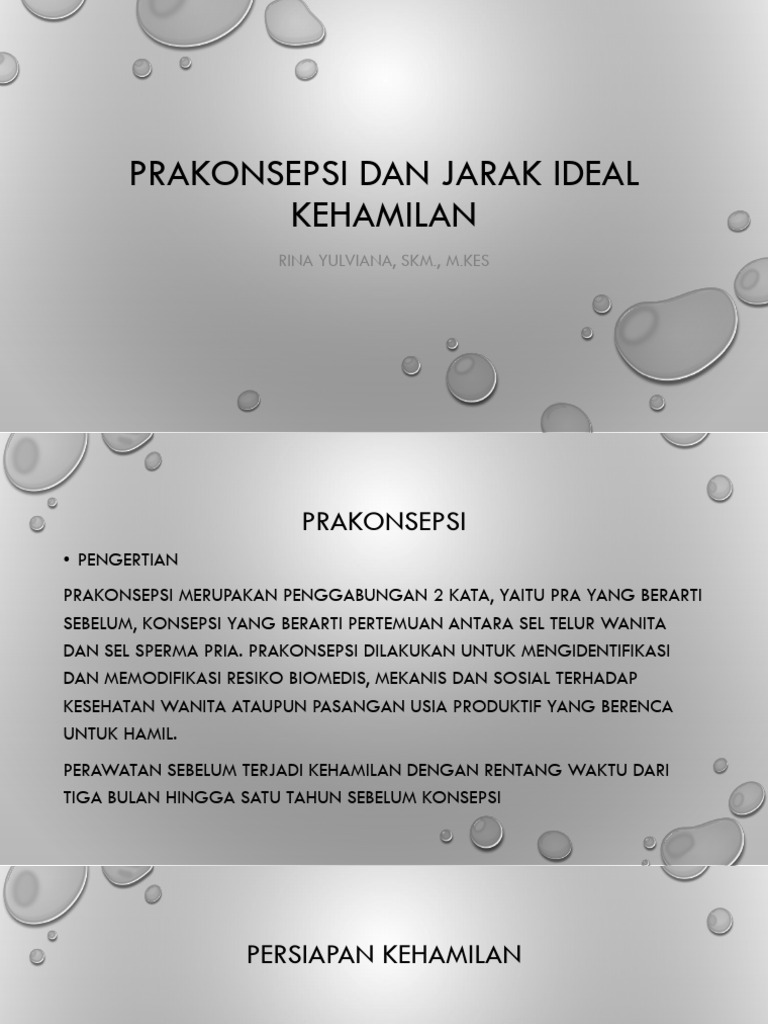 Prakonsepsi Dan Persiapan Kehamilan | PDF