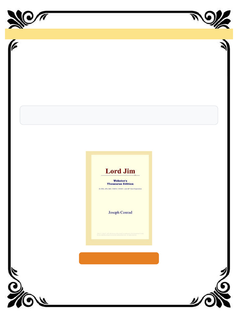 Lord Jim Webster S Thesaurus Edition Joseph Conrad Ready To Read | PDF ...