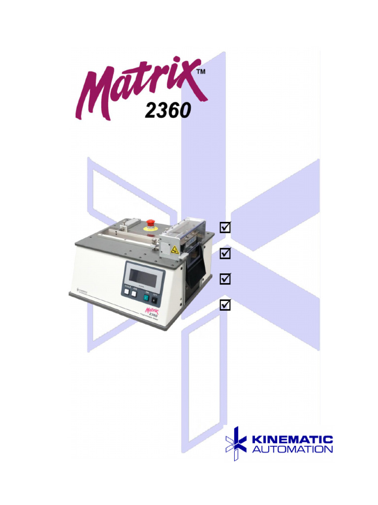 Matrix 2360 | PDF | Safety | Electrical Connector