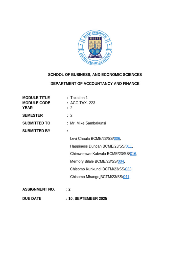 Group 10 Assignment | PDF | Tax Deduction | Taxes