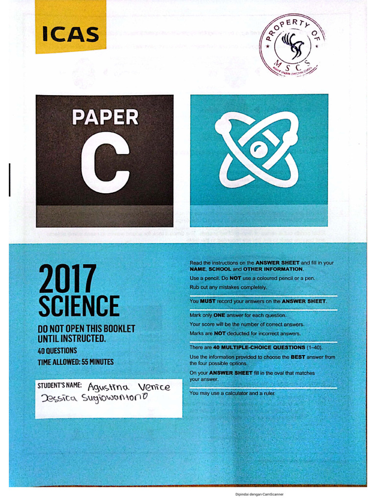 C. Icas Science Paper C 2017 | PDF