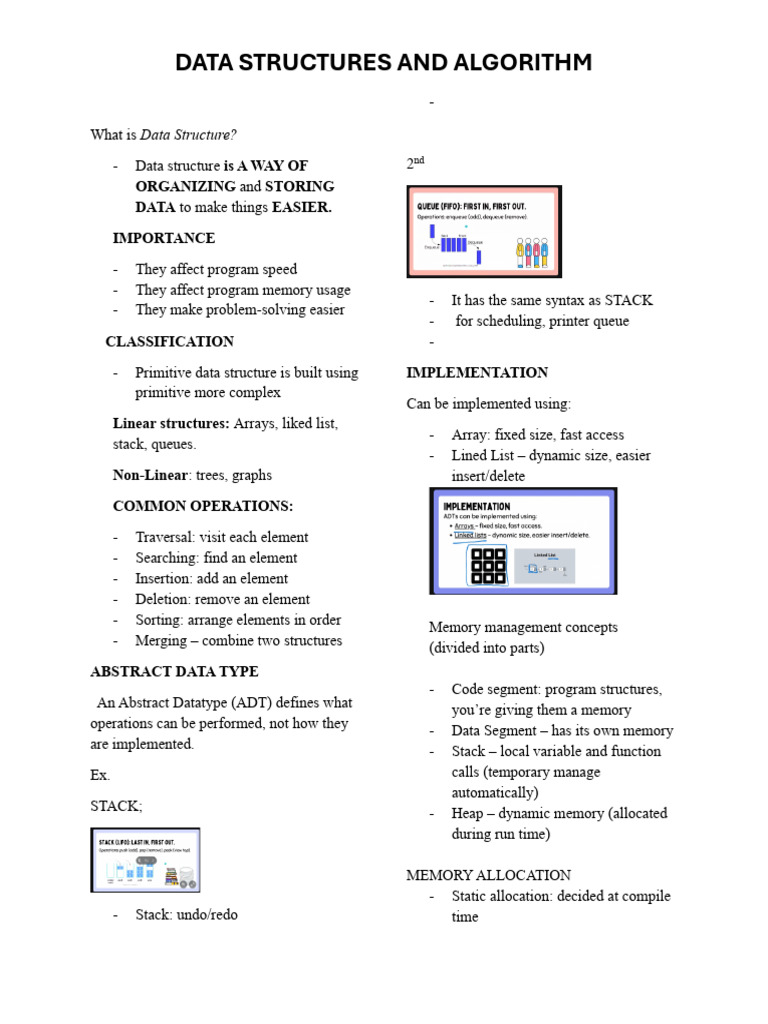 CPE-6-NOTES | PDF | Queue (Abstract Data Type) | Variable (Computer ...