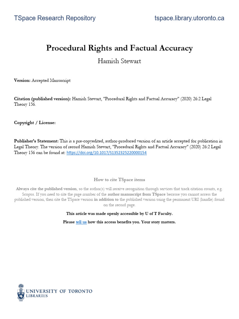Procedural Rights and Factual Accuracy-combined | PDF | Double Jeopardy ...