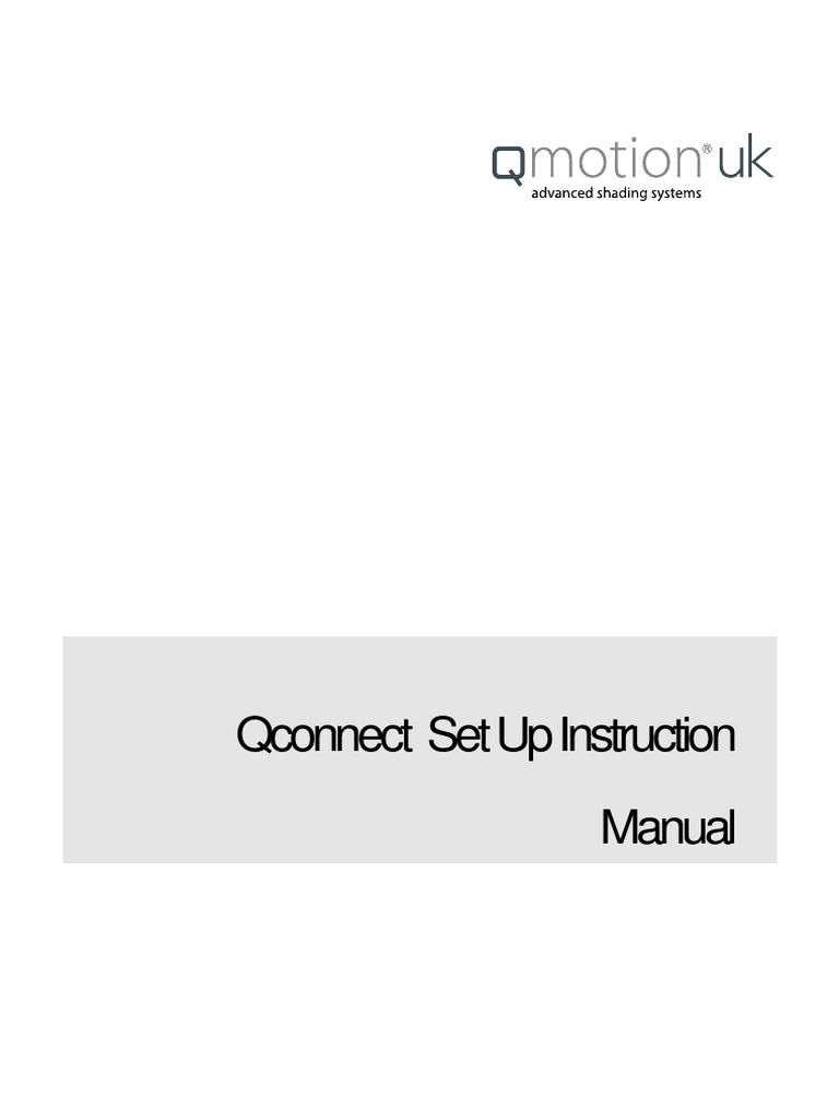 QMotion QConnect Setup Guide | PDF | Electrical Connector | Power Supply