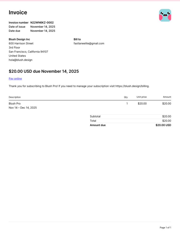 Invoice N22wn6kz 0002 Pdf