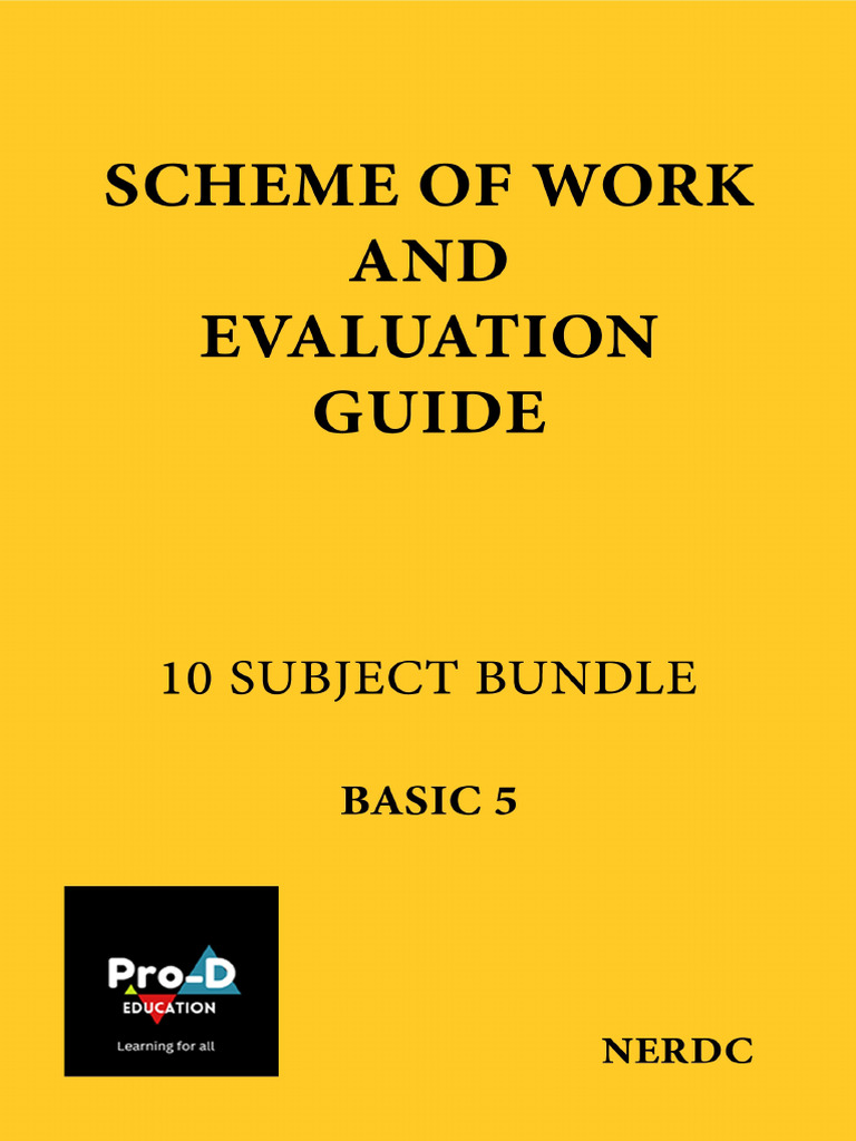 MIDDLE BASIC - SCHEME OF WORK (NERDC) 10 SUBJECT BUNDLE BASIC 5 ...