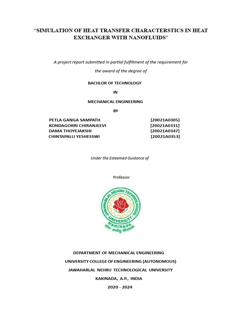 305 Final Report Sam | PDF | Heat Exchanger | Heat Transfer
