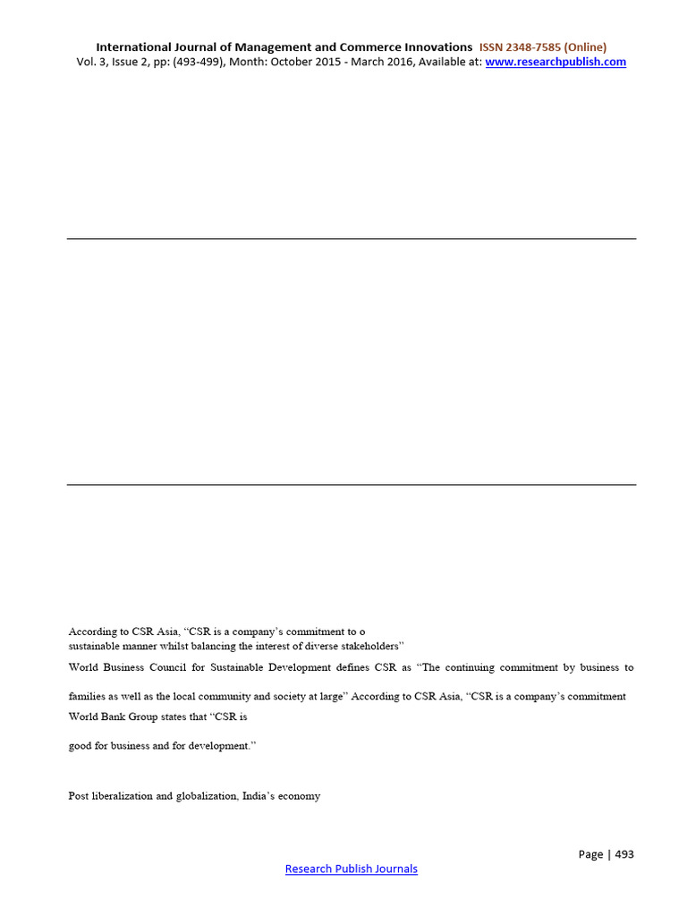 CSR in The Indian Scenario-2720 | PDF | Corporate Social Responsibility ...