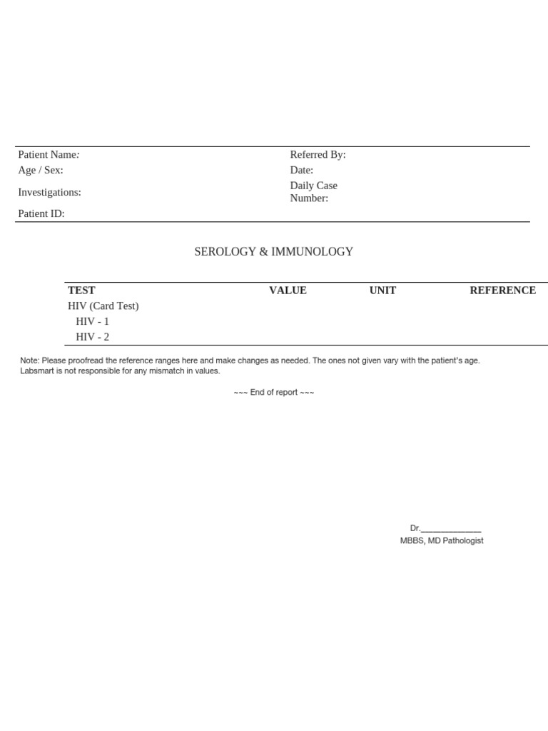 Hiv Card | PDF