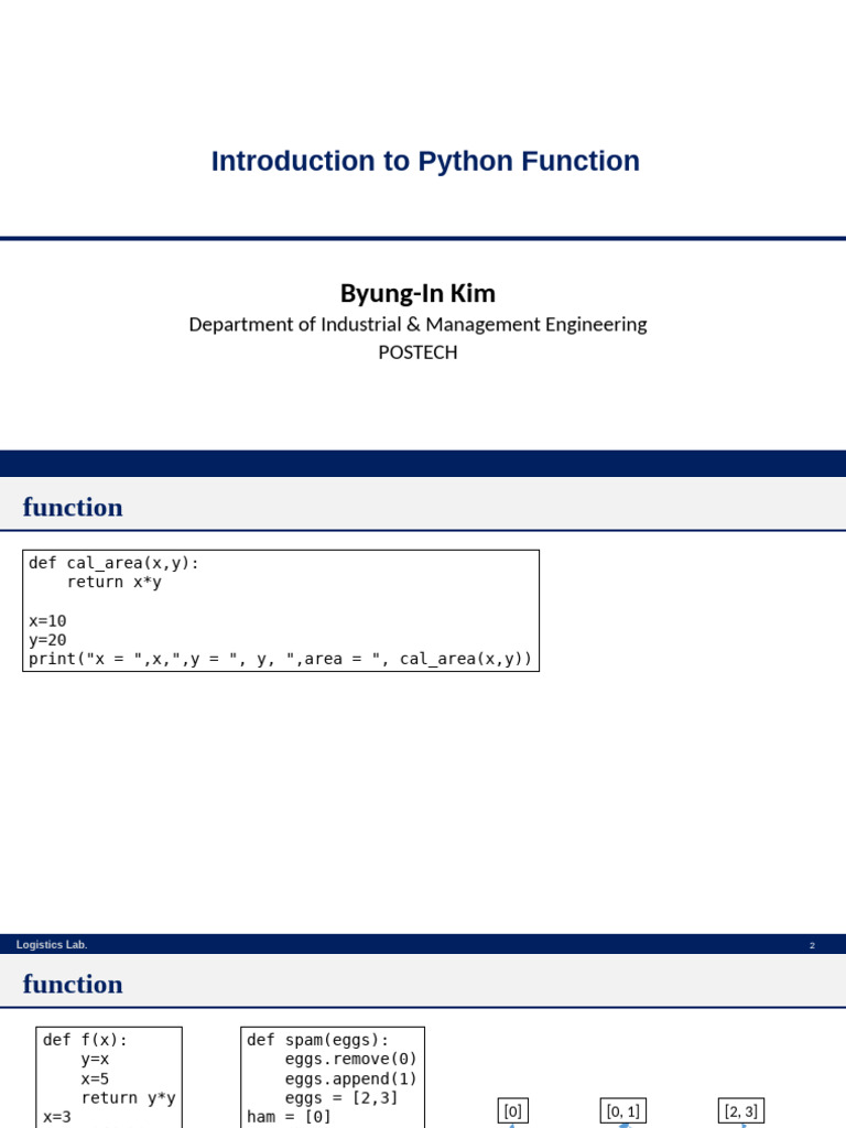 Lecture5 Intro Python Function | PDF | Parameter (Computer Programming) | Anonymous Function