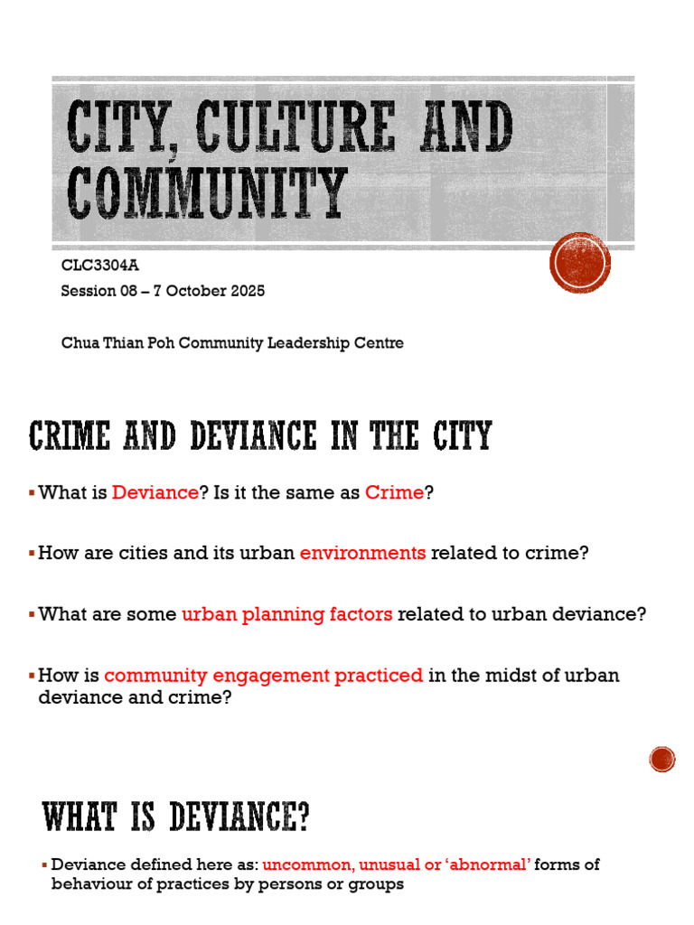 Session 08 Other Spaces - Deviance and Crime in The Community - July ...