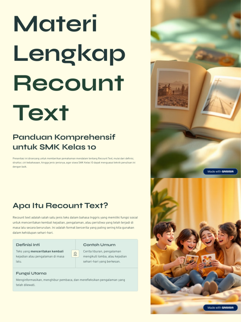 Materi Lengkap Recount Text | PDF