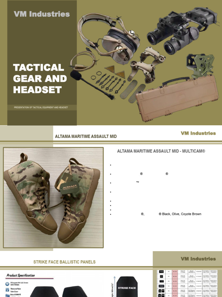 Tactical Gear and Headset Overview | PDF | Headphones | Infrared
