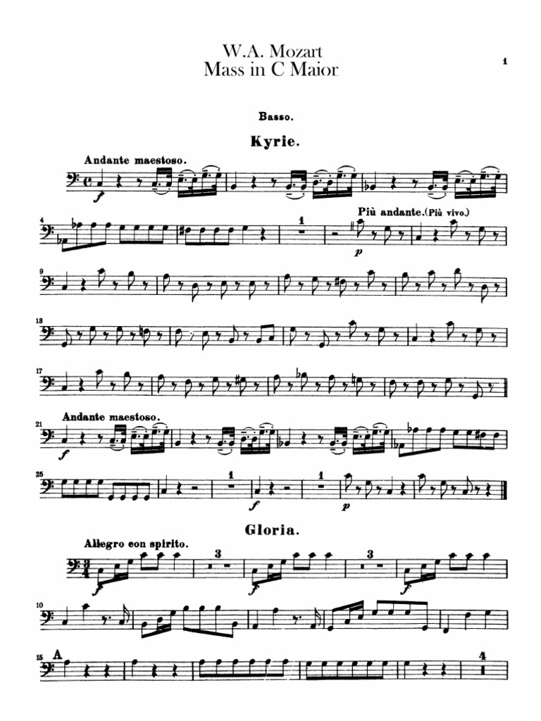 Mozart K317.Bass | PDF