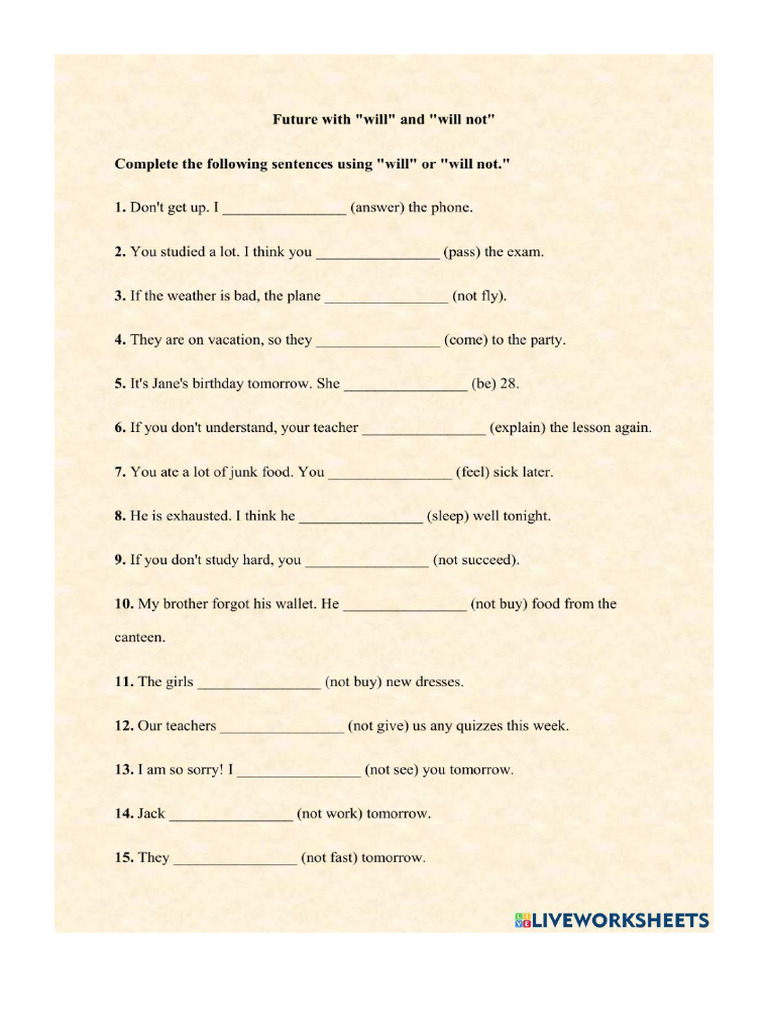 Future Simple 2 | PDF