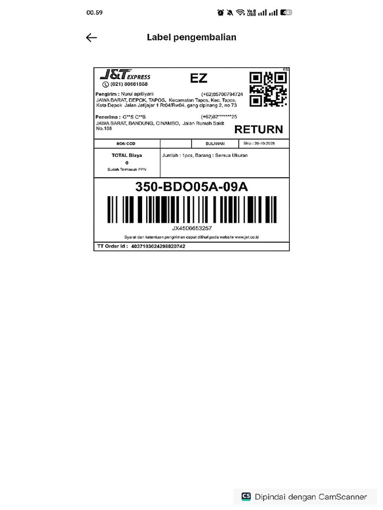 Contoh Resi | PDF