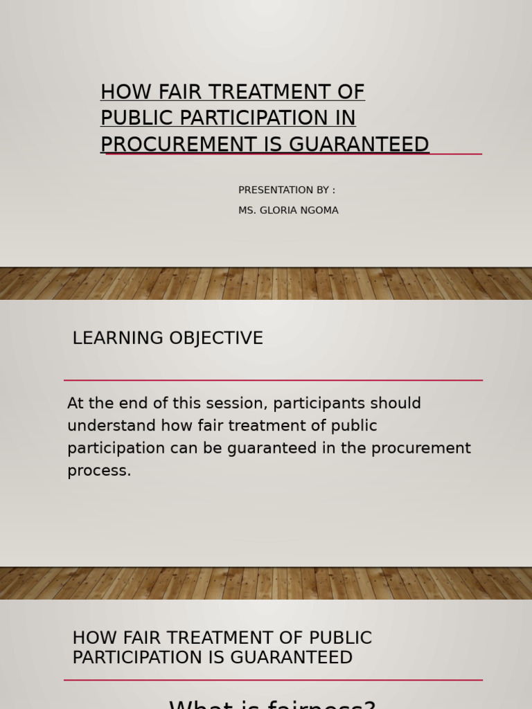 How Fair Treatment of Public Participation Is Guaranteed | PDF ...