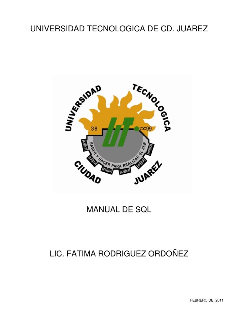 Manual de SQL: Introducción al lenguaje SQL y conceptos básicos de ...