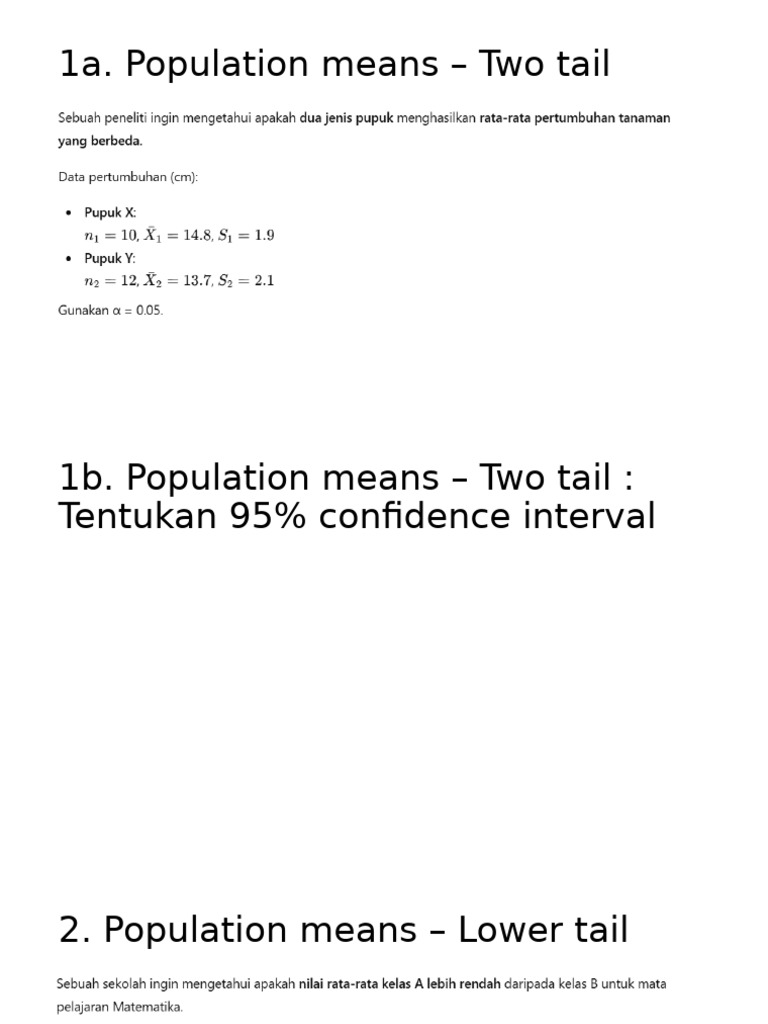 Two Sample Test | PDF