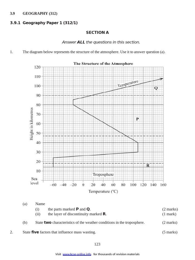 2013 Kcse Geography Questions | PDF | Earth | Area