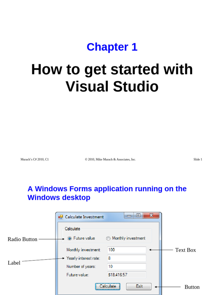 Murach Chapter 01 Slides | PDF | C Sharp (Programming Language ...